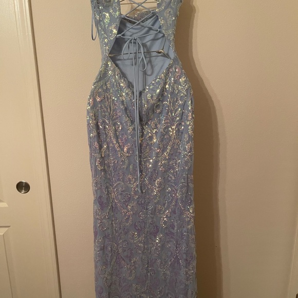 Dresses | Light Blue Sequin Formal Dress | Poshmark